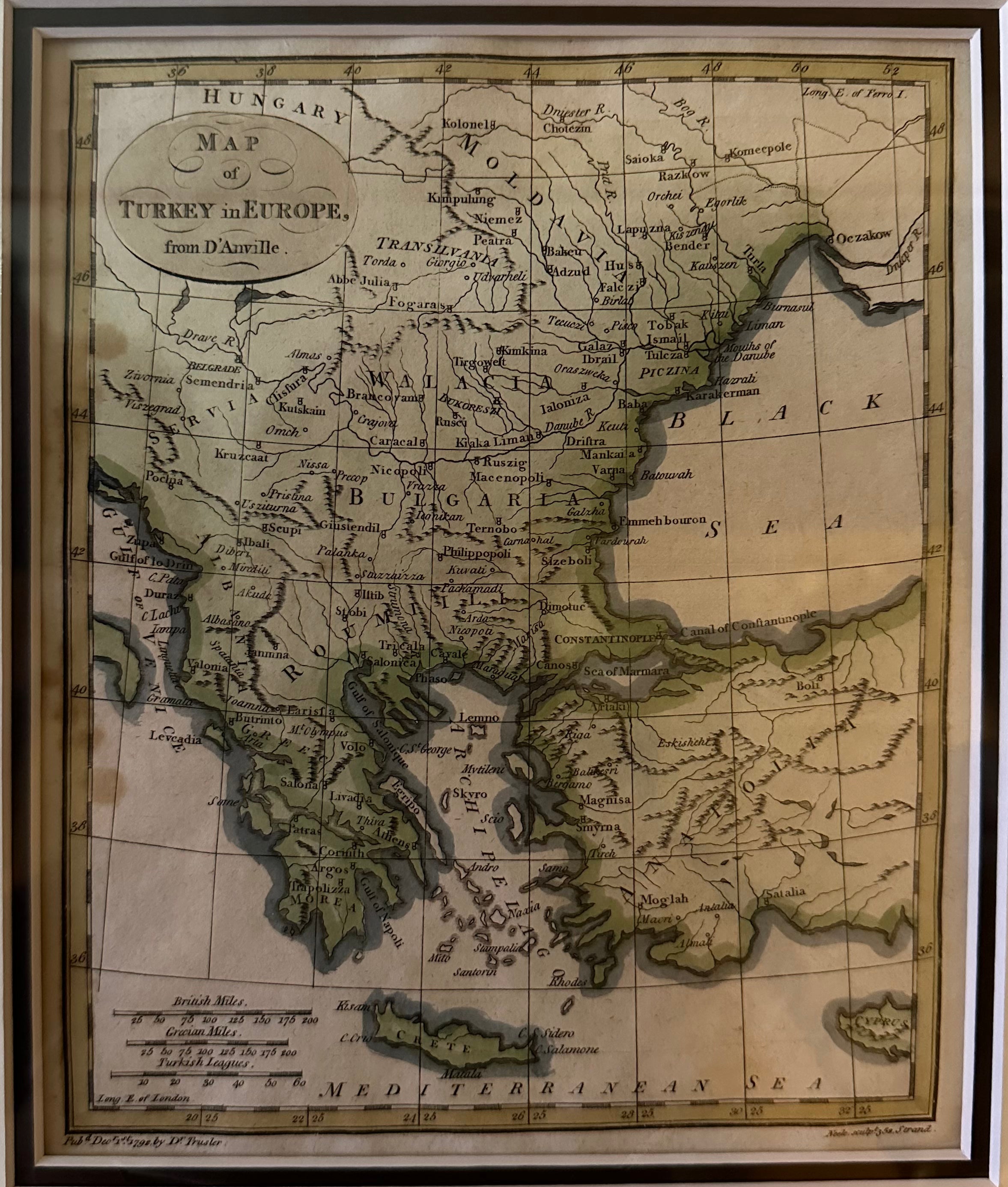 Map of Turkey in Europe - John Trusler 1788 – Treasures of the Orient